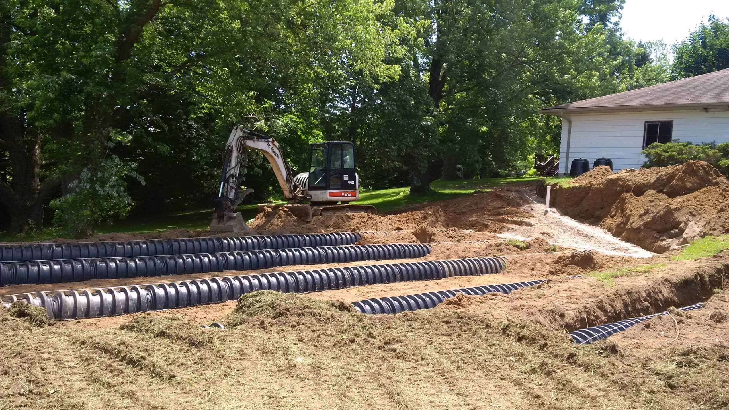 Infiltrator Leaching Chambers Installed for Septic Bed - Alpha Ex ...